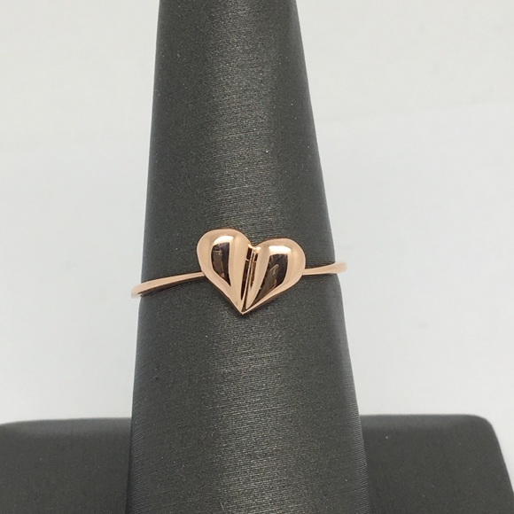 Jewelry | 14k Rose Gold Heart Ring | Poshmark